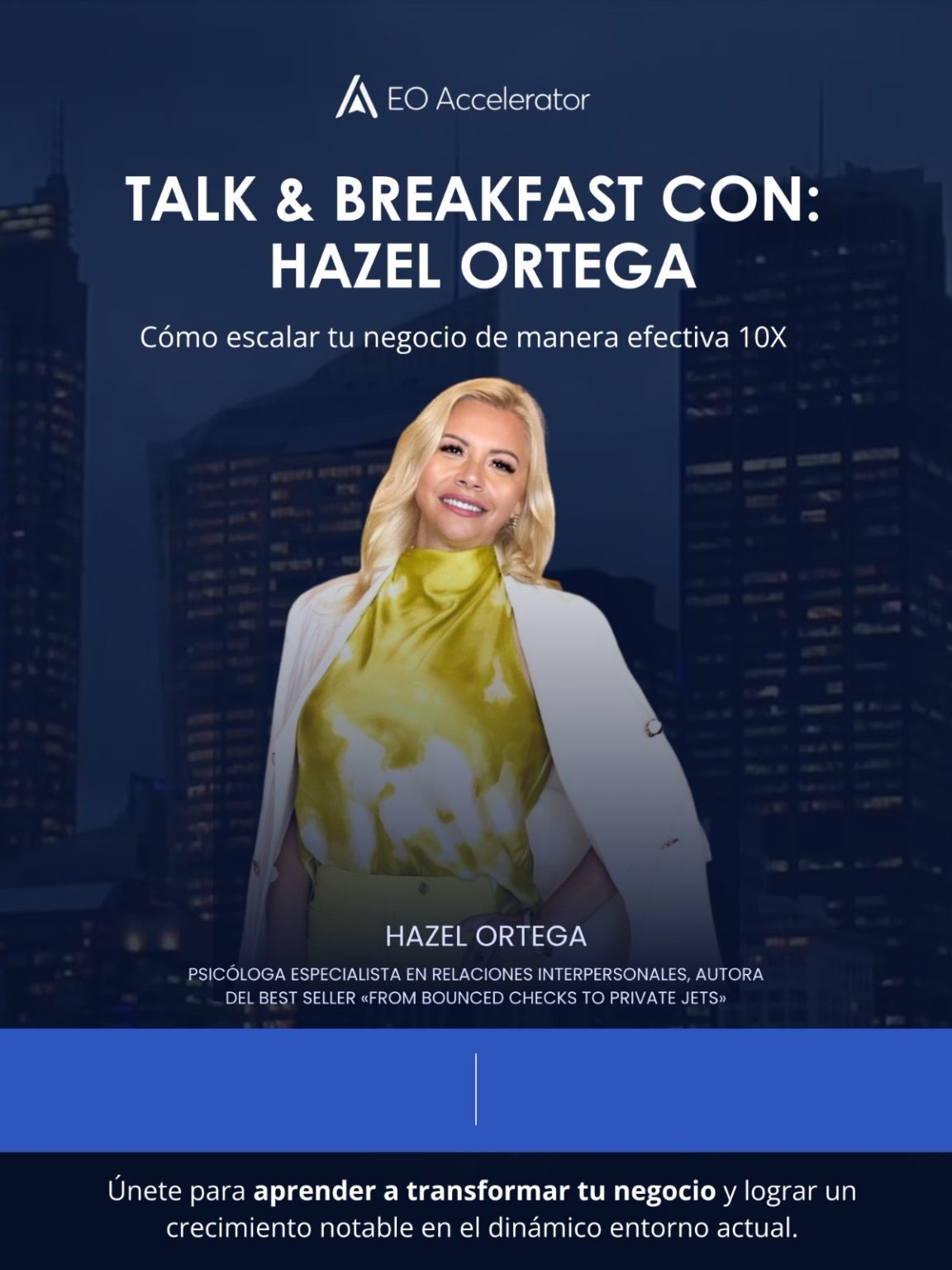Hazel Ortega Announces Exclusive Master Talk her tools of Vision ...