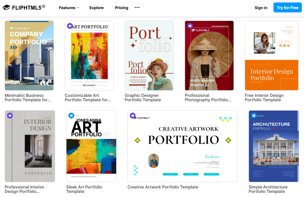 FlipHTML5 Offers Editable Portfolio Templates for Fast Portfolio ...