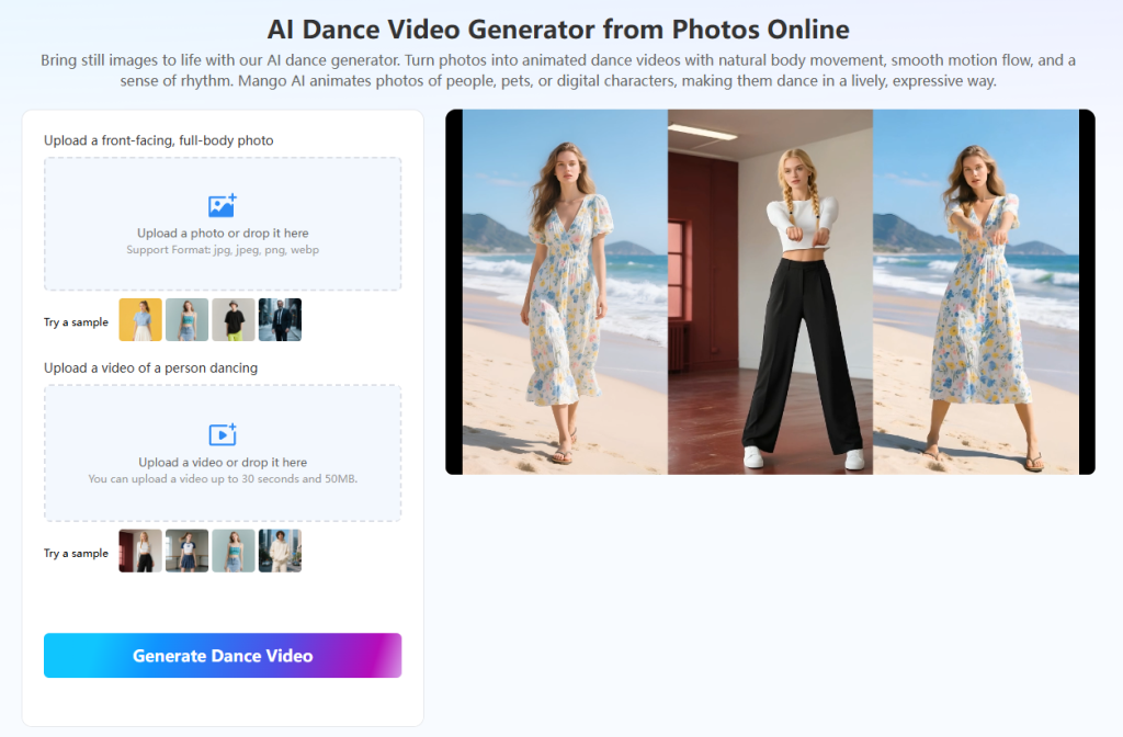Mango AI Introduces AI Dance Generator to Animate Photos with Dance ...